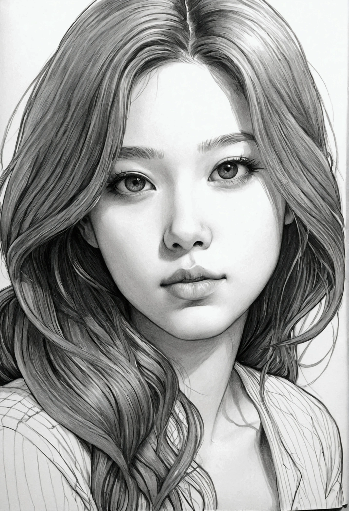 1girl,sketch,line art,masterpiece,best quality,close up - SeaArt AI