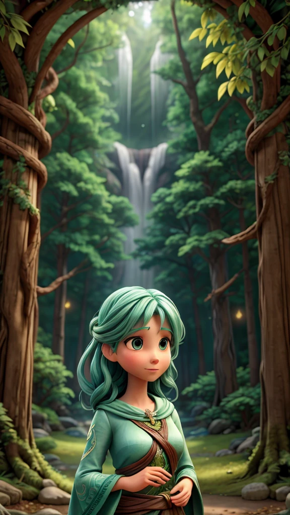 The leaves of "The Whisper" swirling in the wind, with a mystical aura ...