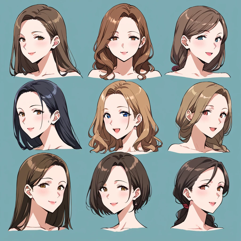 Masterpiece, Highest quality, Simple Background, Random Hairstyles ...