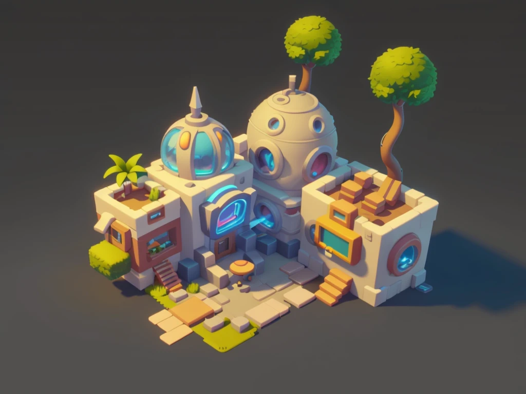FUTURISTIC BUILDING, Game architectural design, animated cartoon ...