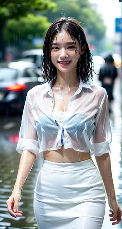 (a gorgeous taiwanese lady, 28yo, kind smile, dimpled cheeks - SeaArt AI