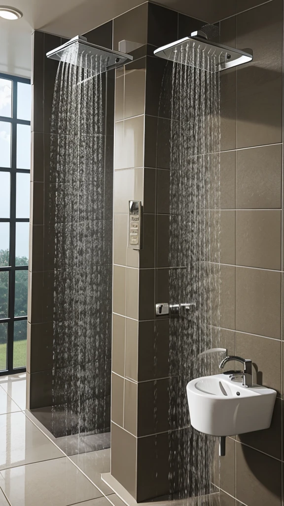 Army barracks group showers - SeaArt AI