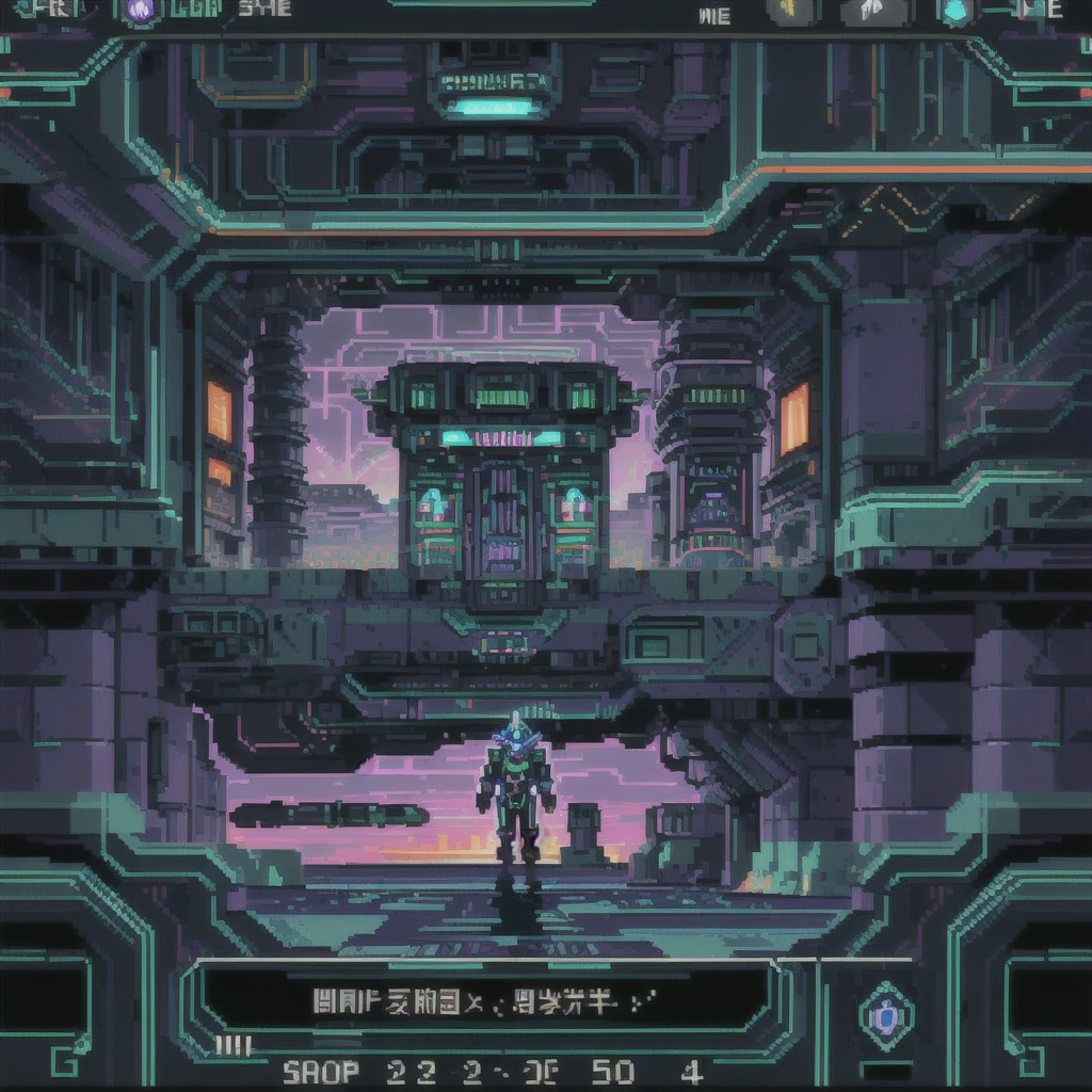 Metroidvania asset, a close-up of a computer screen with a purple and ...