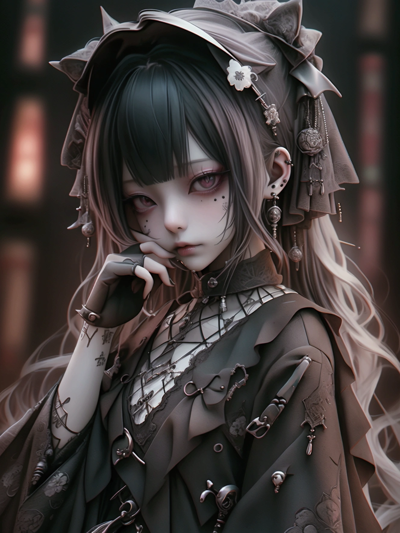 「Create highly detailed and realistic masterpieces combining Goth Punk ...