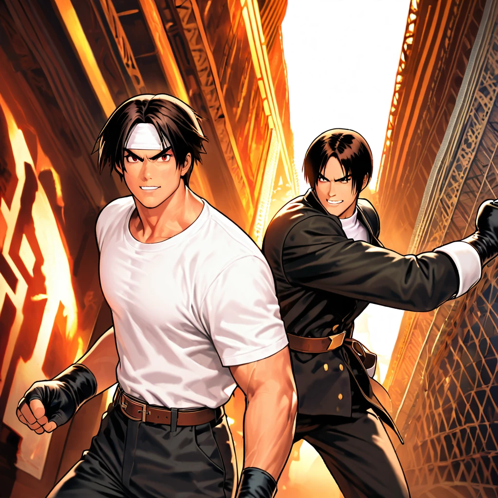 Masterpiece、2 people、fight前の男女、glare at each other、One to One - SeaArt AI