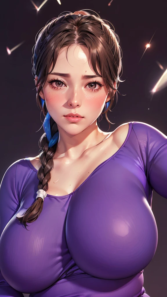 Perfect body,White and tender skin,（（（Purple yoga suit,Purple yoga pants - SeaArt AI