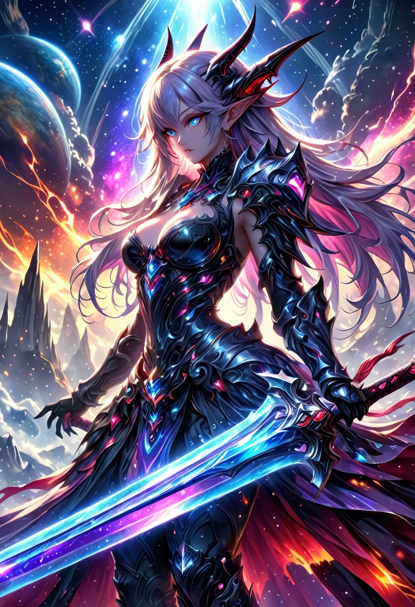 The holy sword Durandal, shatters the transparent crystal ball - SeaArt AI