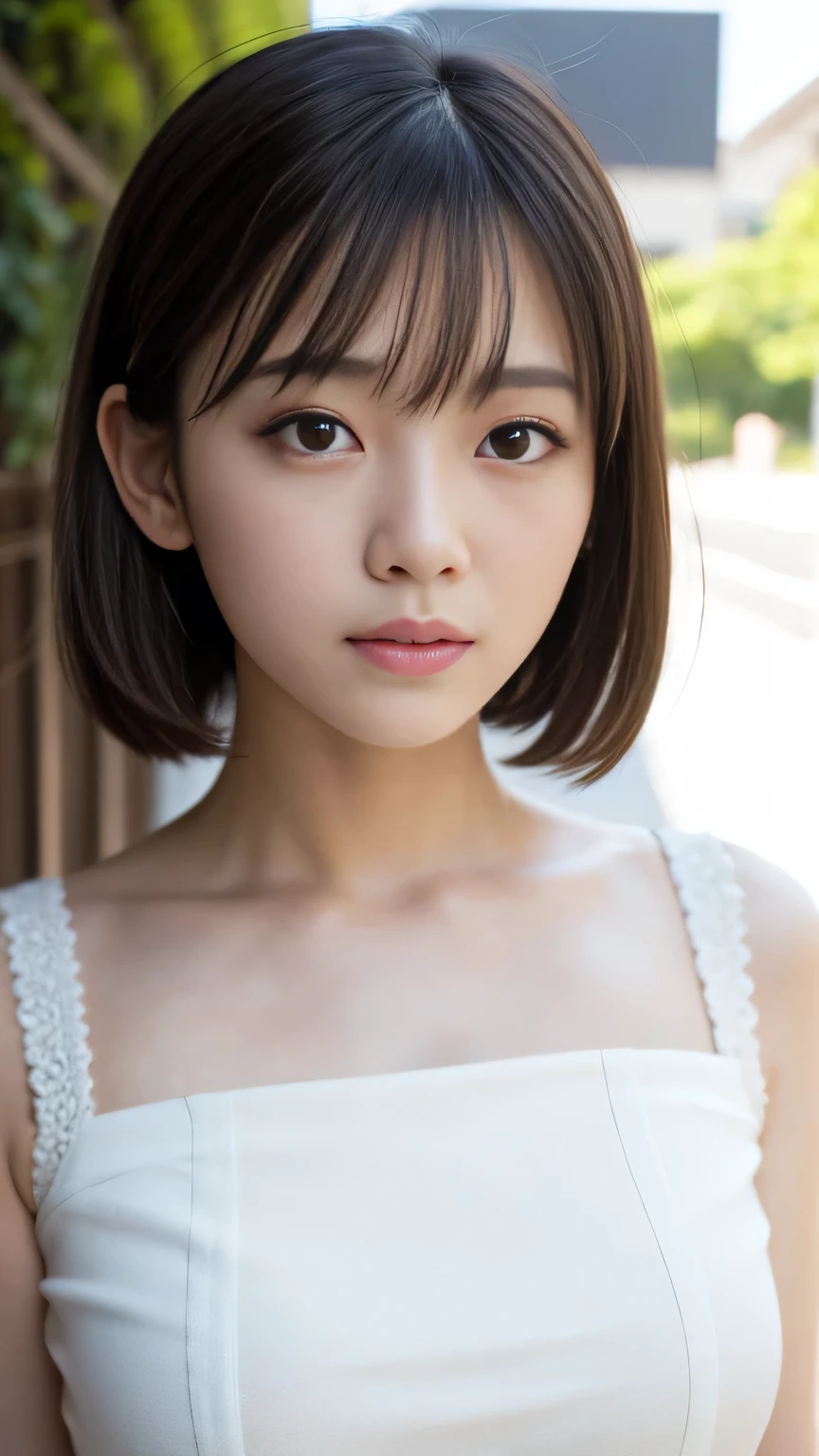 A close up of a woman with a white top and a black belt - SeaArt AI