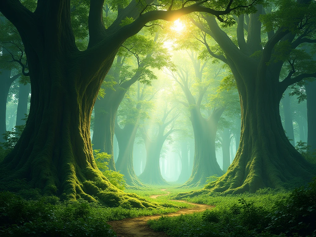 Lush scene of the Forest Kingdom: dense, Real scenes, movie shots ...