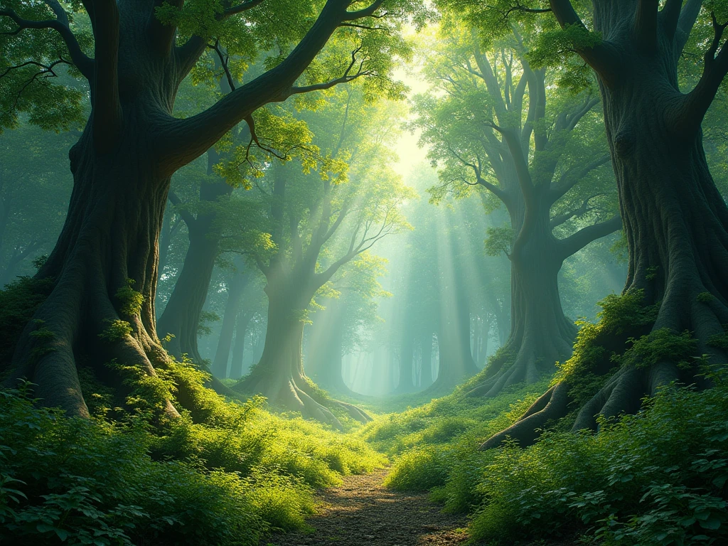 Lush scene of the Forest Kingdom: dense, Real scenes, movie shots ...