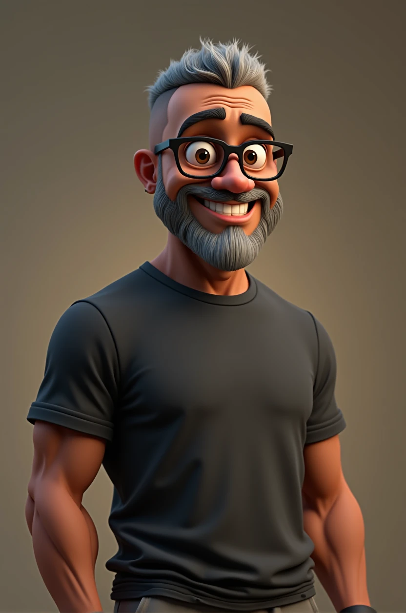 Cartoon character of a middle-aged black man with very short hair ...
