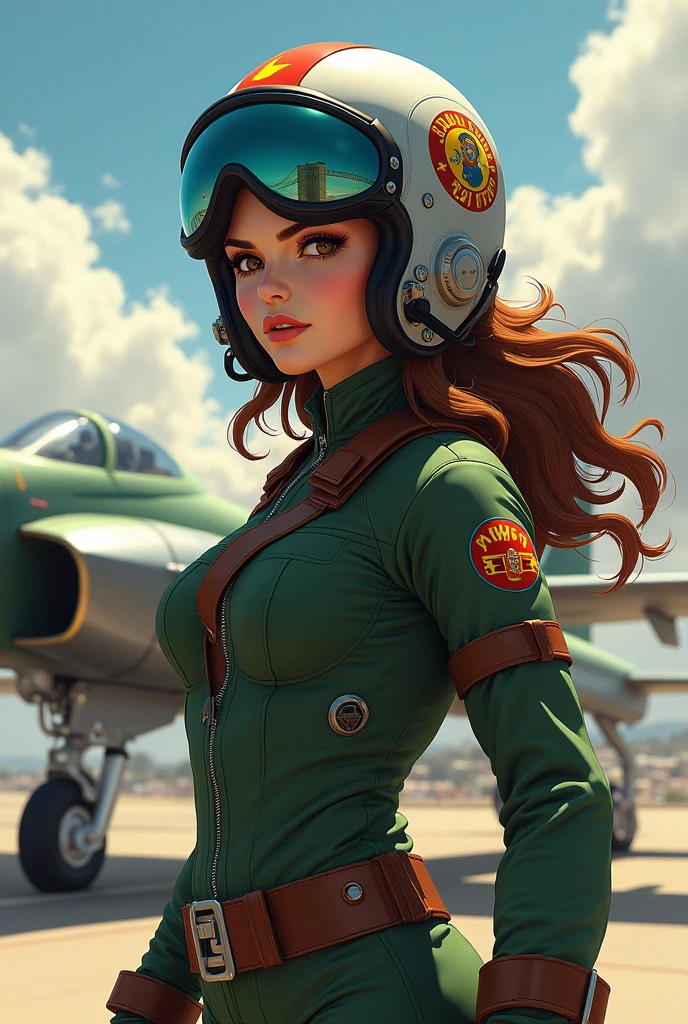 Bomber Girl Pine - SeaArt AI