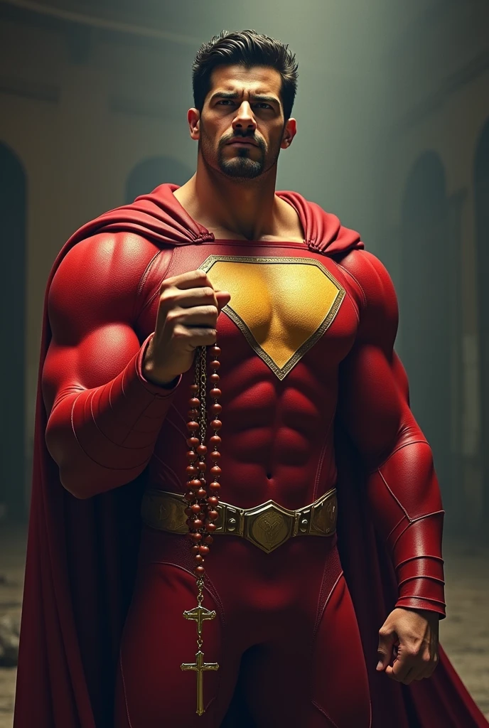 I want to create a superhero holding a rosary in his hand and I want ...