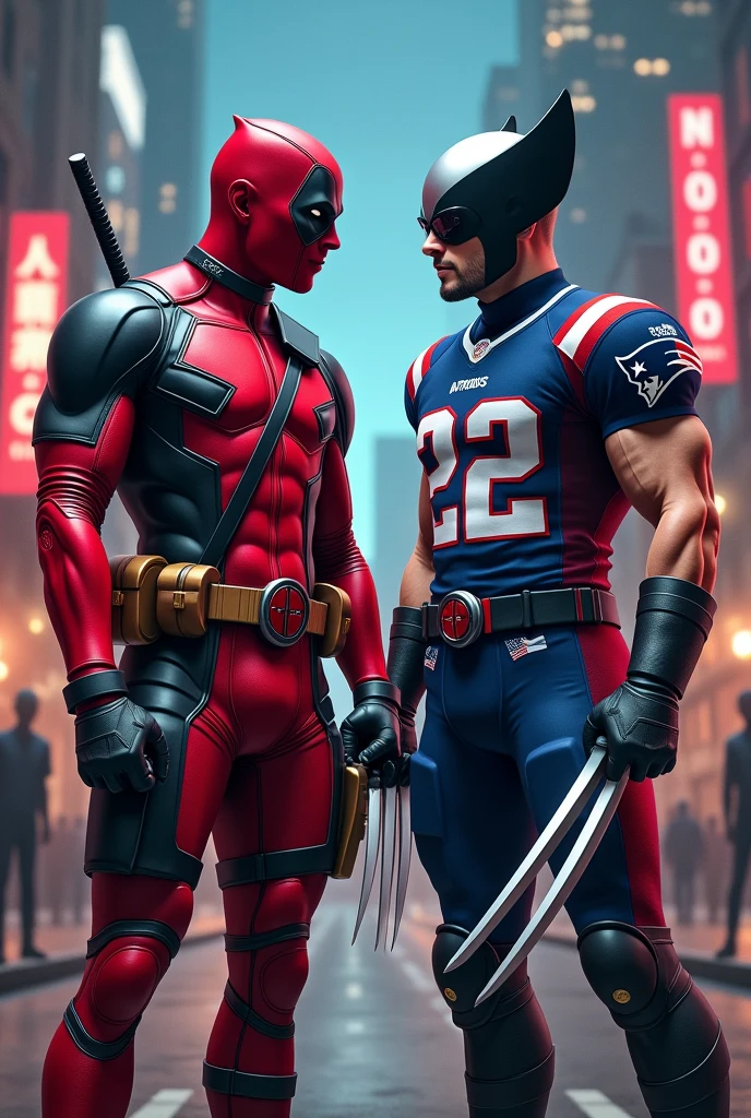Deadpool Y Wolverine con chamarras de Dallas Cowboys y New England ...