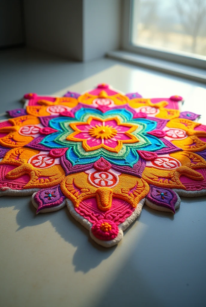 Microsoft and AI mix rangoli - SeaArt AI