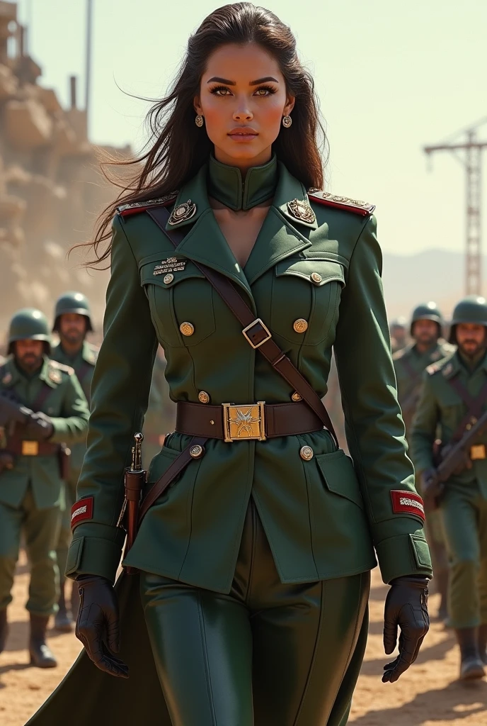 Busty female commander - SeaArt AI