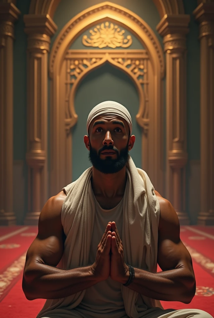 "A high-resolution, lifelike image of a young bald man with a masculine ...