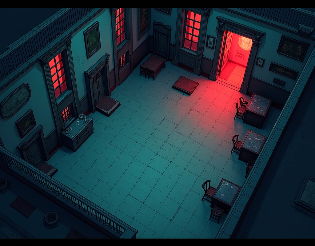 Vampire the masquerade, map rpg, (interior of a commercial building ...