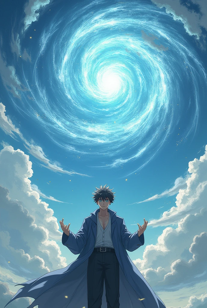 Gojo satoru in sky with domain expansion More realistic Not close let ...