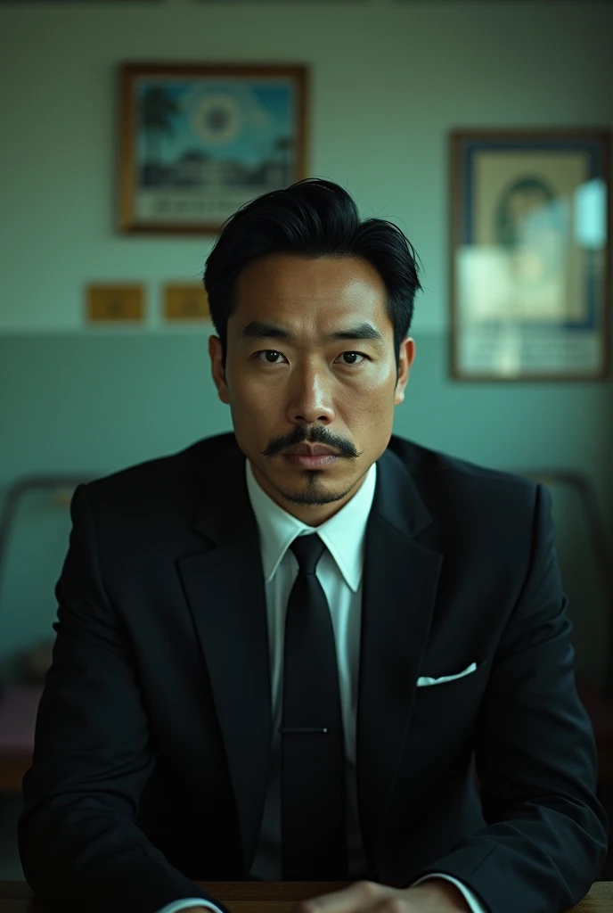(photorealistic) realistic image of a (Asian male),adult,mustache ...