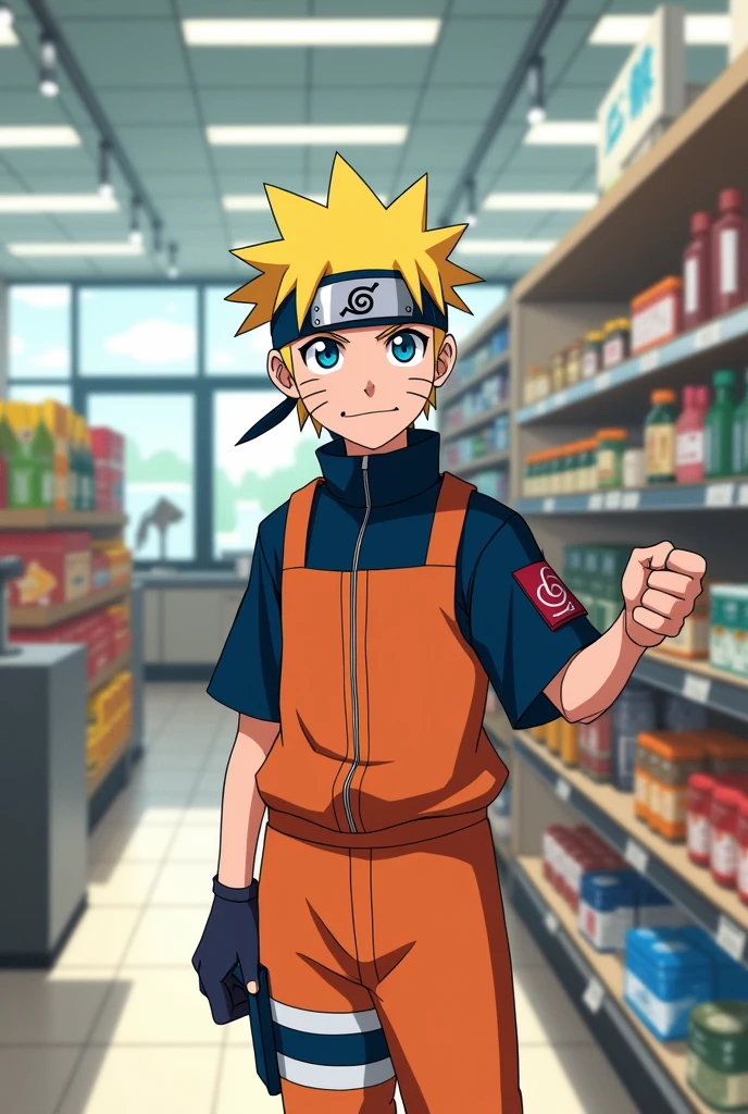 Naruto working in supermarket more images - SeaArt AI