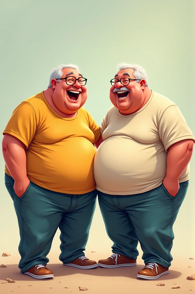Two fat guys - SeaArt AI