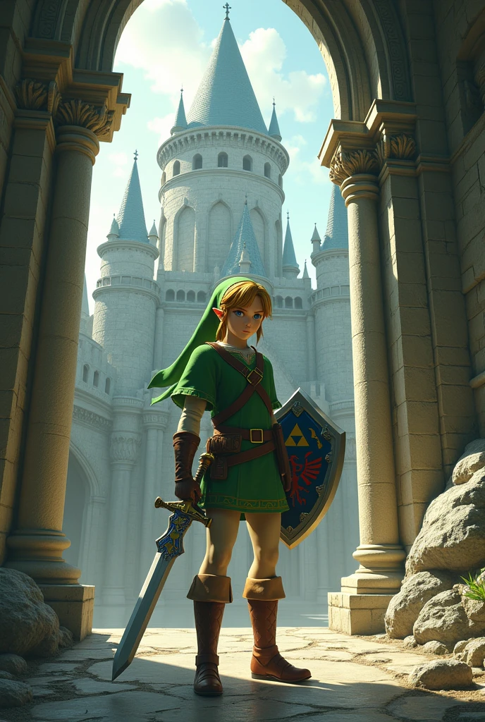 Link of The Legend of Zelda in Hyrule Castle - SeaArt AI