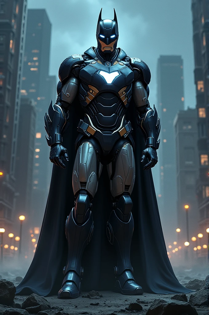 Ironman and batman fusion - SeaArt AI