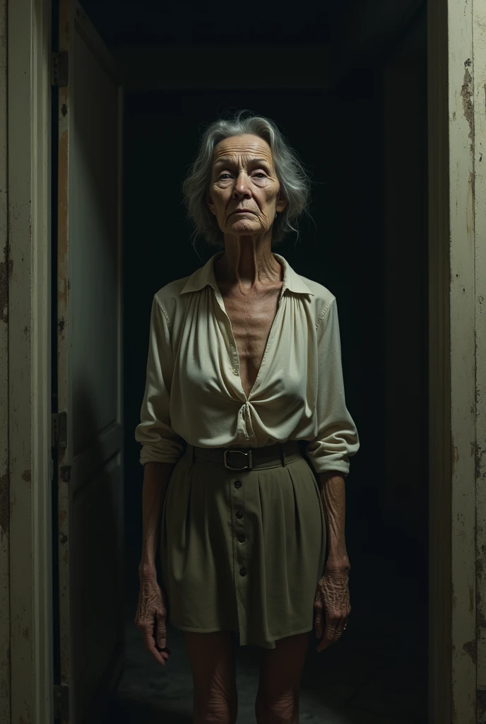 A 65 year old lady, with a thin, wrinkled body weighing 50 kilos and an ...