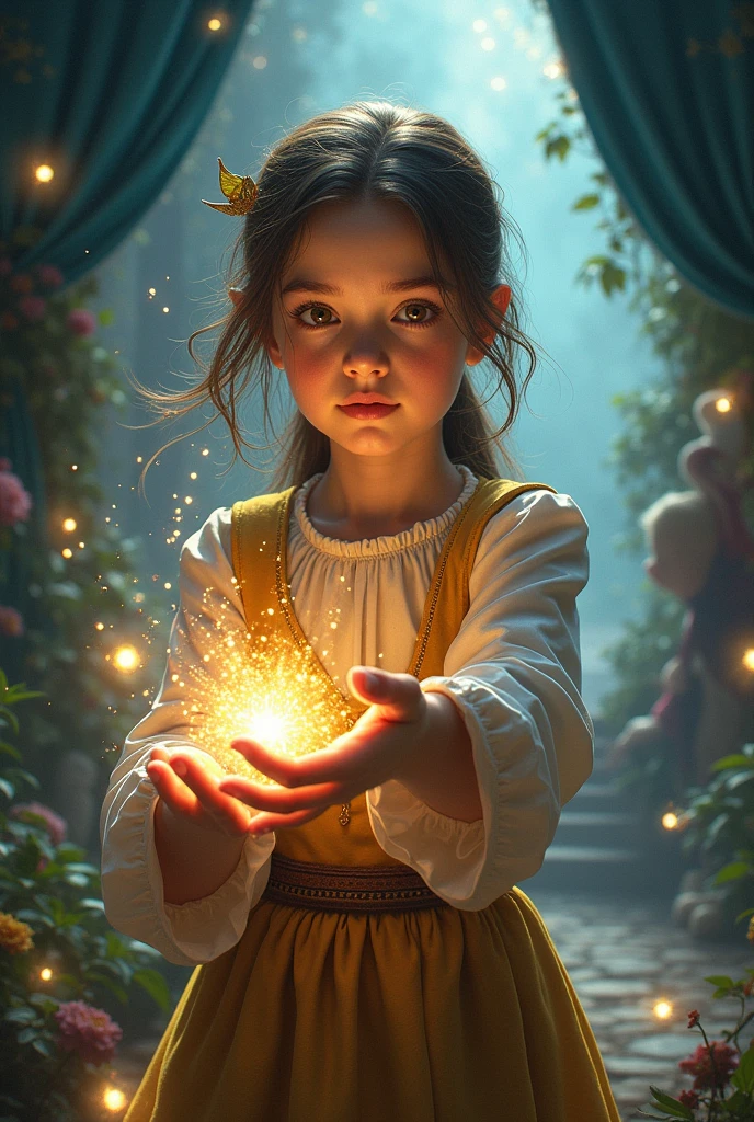 Girl magician does magic tricks - SeaArt AI