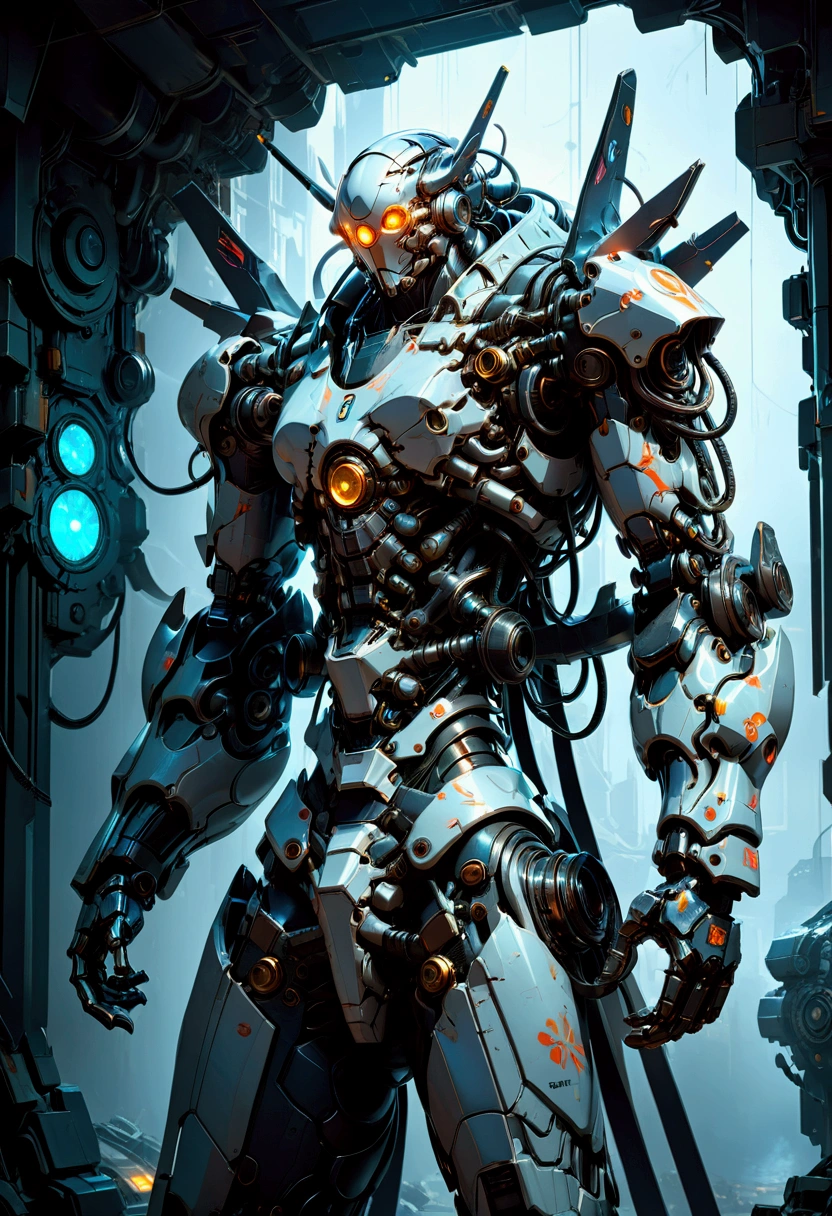 Giant Weapon, a massive futuristic mecha robot, highly detailed ...