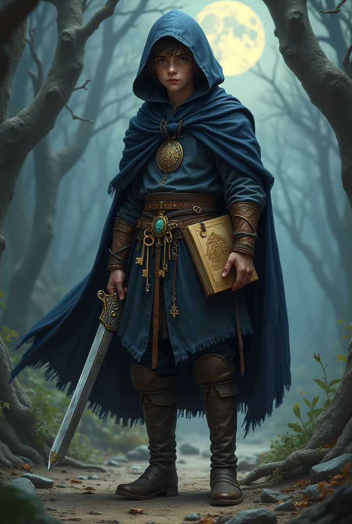 The Secret Keeper is a young and brave hero, dressed in a long cloak of ...