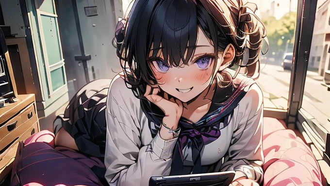 ((best qualityer)), ((work of art)), (detailded), 1 anime streamer girl ...