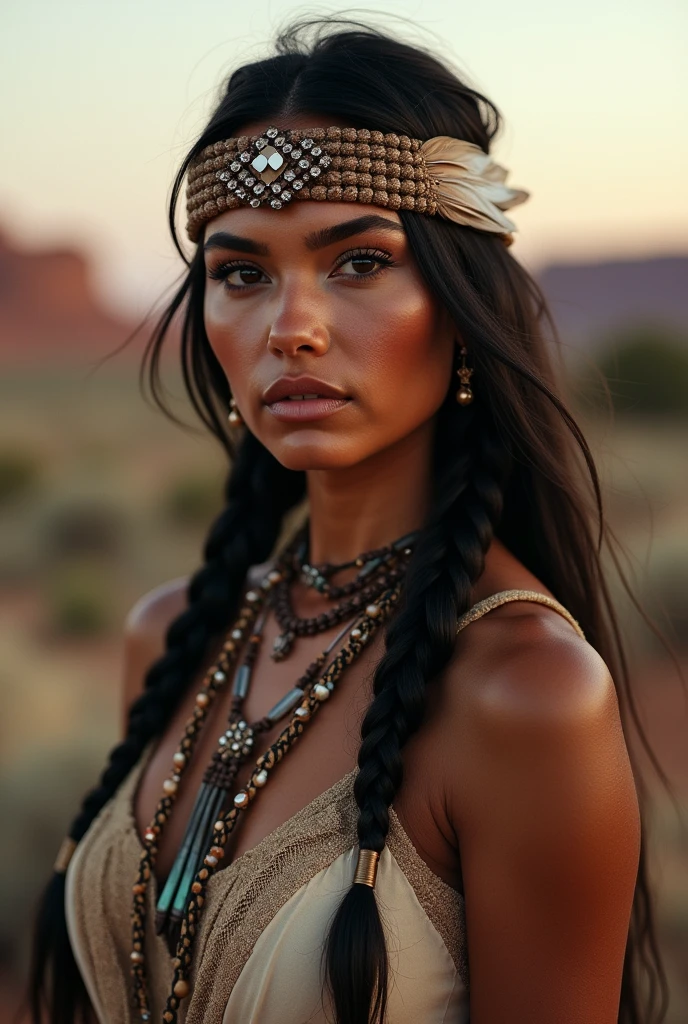 Portrait photography of Marie Avgeroupolus as Pocahontas, young ...