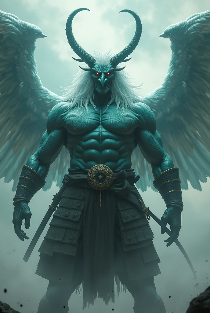 ((Tengu,Apparition)),Tenguの顔,muscle,Samurai Warriors,Full body armor is ...