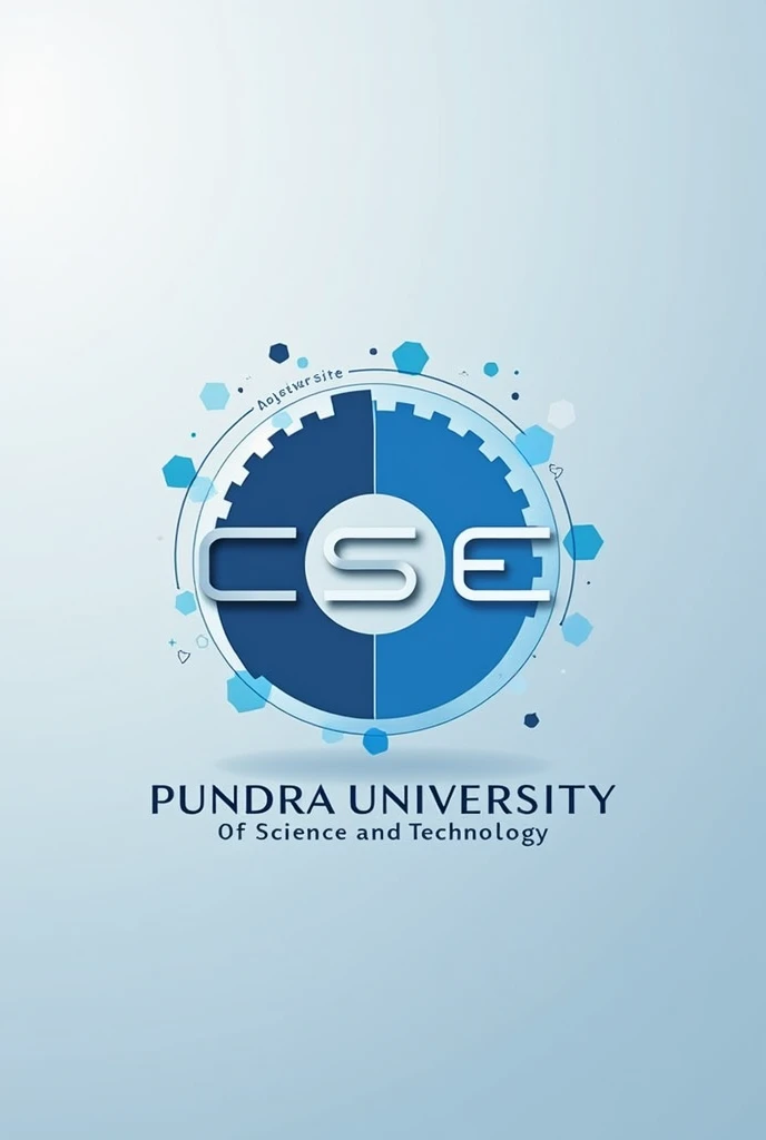 A logo for department of Cse the name of university is pundra ...