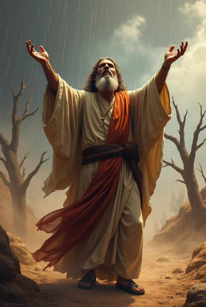 The prophet Elijah and the rain - SeaArt AI