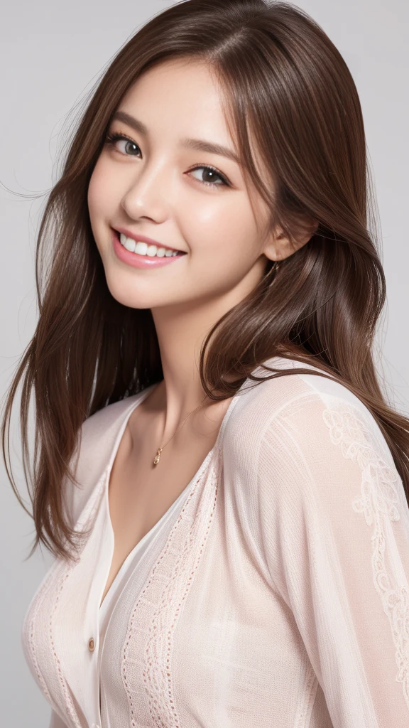 High resolution, Gaze, smile, teeth, Highest quality, High-resolution ...
