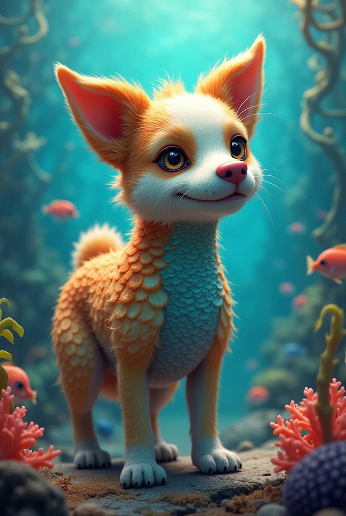 Dog with a fish body - SeaArt AI