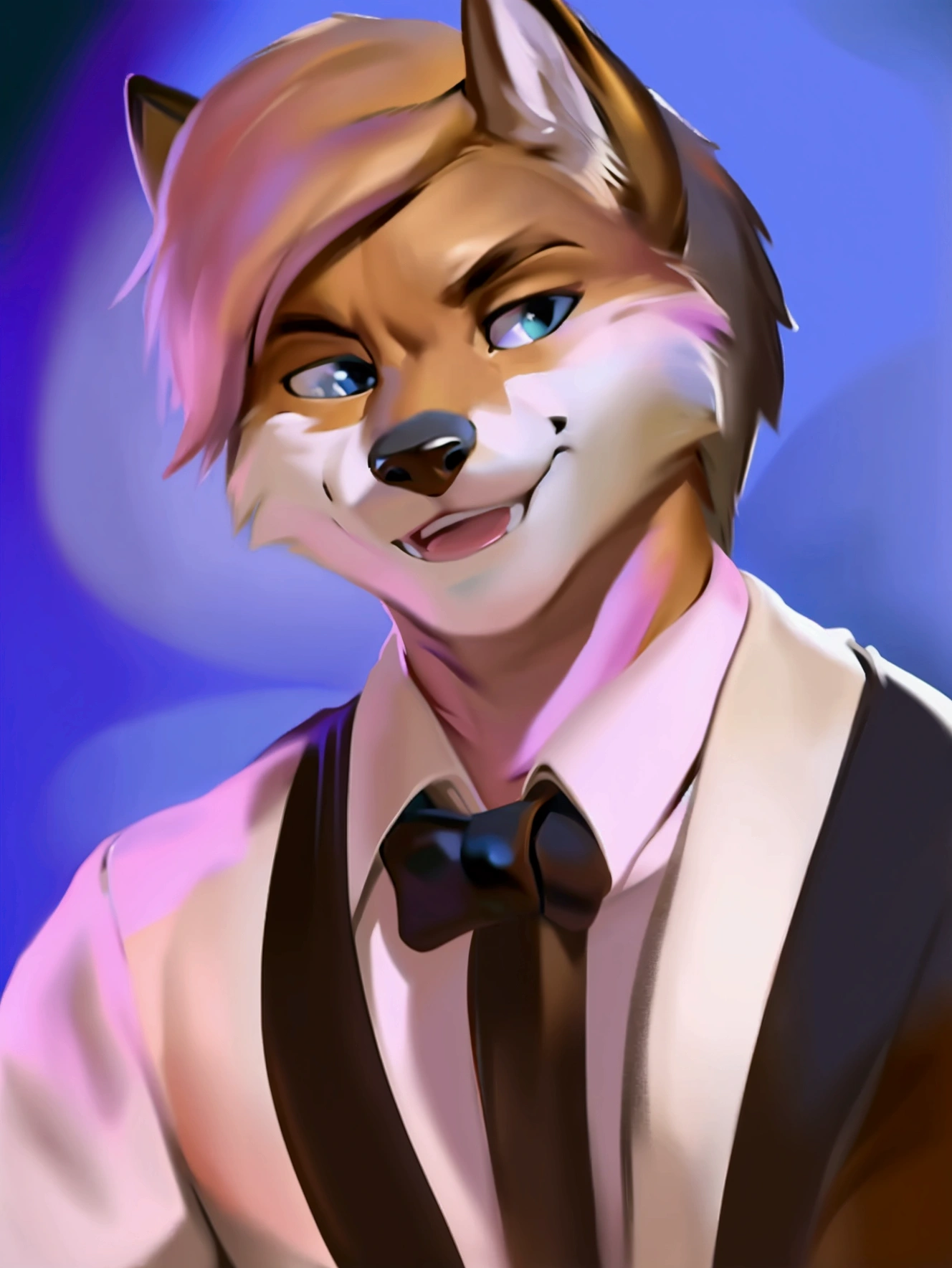 Gay furry man in suit