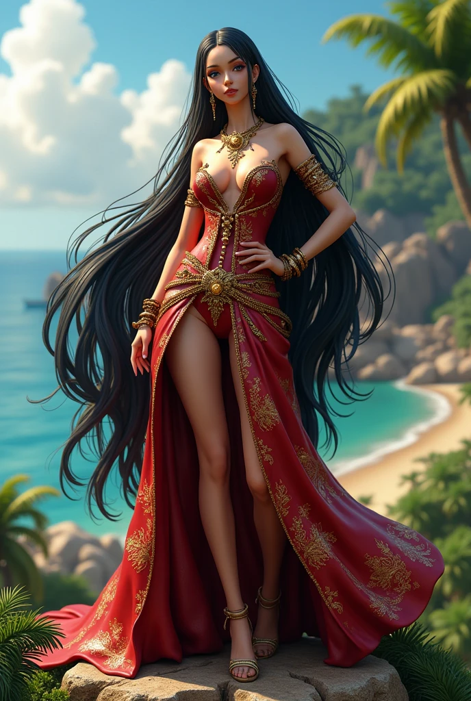 3d xnalara model of boa Hancock from one piece - SeaArt AI