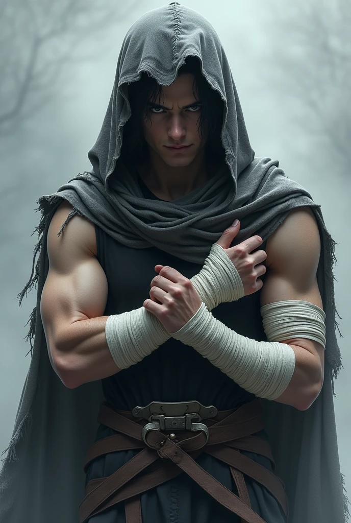 Create an image of a male character in a similar pose as the provided ...