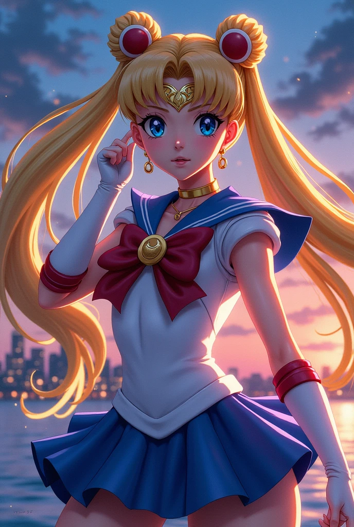 A realistic version of Sailor Moon Played - SeaArt AI