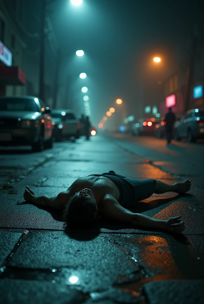 4k, ultra realistic, realistic, textured skin, crime scene, rated pg ...