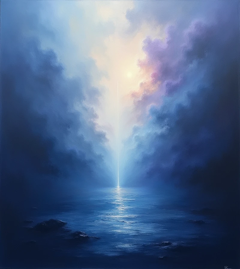 (Expressing Bottomlessness:1.4), depicted in an Impressionism art style ...