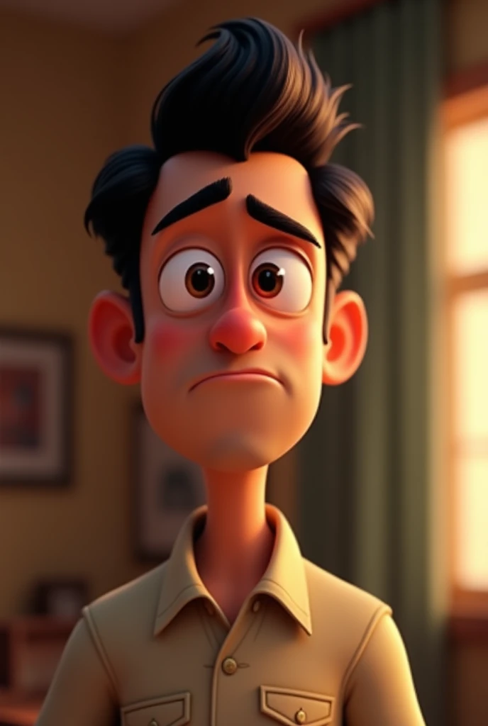 Disney Pixar cartoon character man with a serious face, animation ...