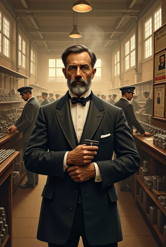 La historia de king camp gillette - SeaArt AI