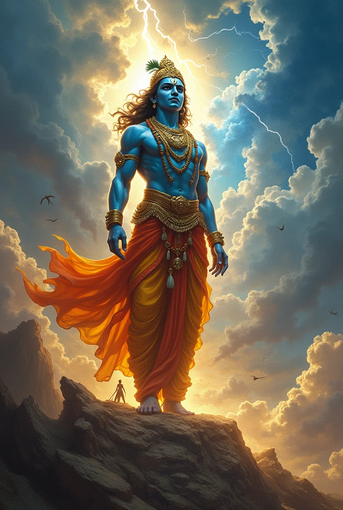 Shree big krishan name's lord, danger background ,full photo Mahabharat ...