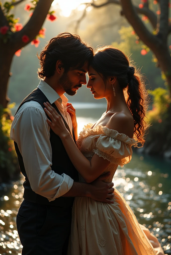 Create an enchanted realistic image with a surrealist touch from 19th ...