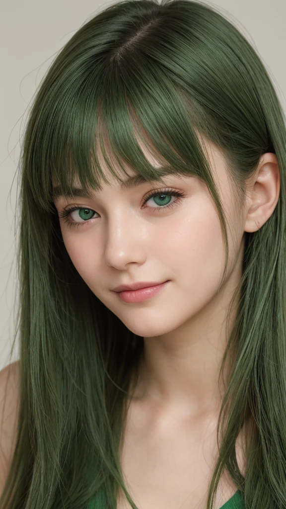 A girl. European. Extremely detailed face. Oval face. Delicate facial ...